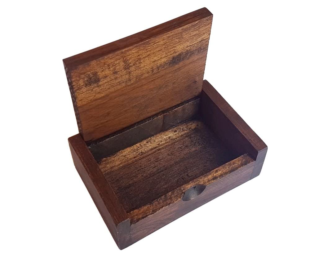 Wooden Box Bamboo With Elephant Nickle Keepsake Jewelry Trinket Box Storage Organizer Trinket Storage Keepsake Jewelry
