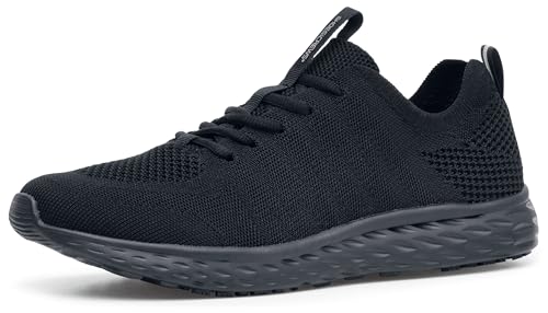 Shoes for Crews Everlight Mens Non Slip Work Shoes - Men's Work & Safety Footwear, Lace-Up Breathable Work Shoes for Men, Zapato de Trabajo para Hombre, Size 7 Black