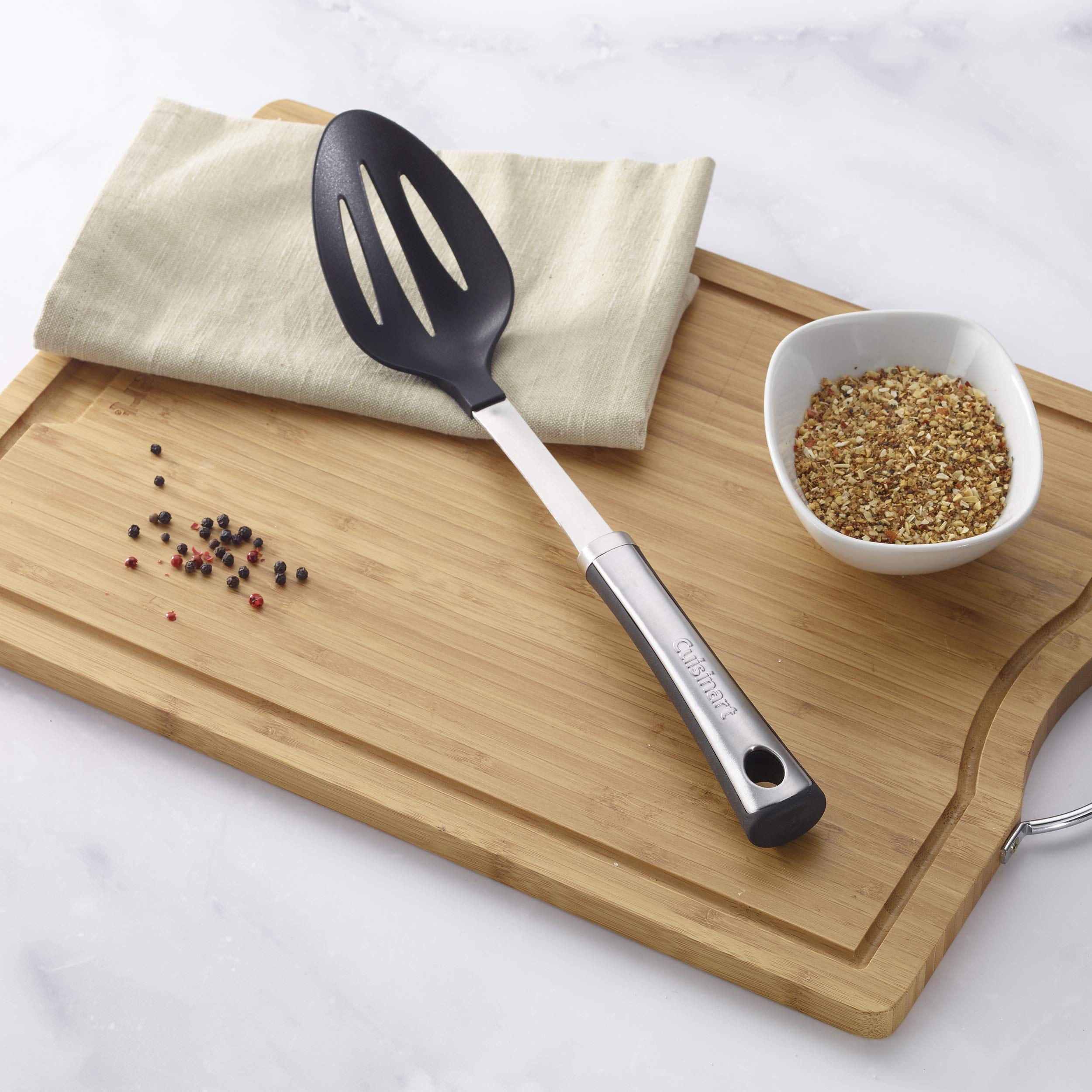 Cuisinart CTG-21-LS Slotted Spoon, One Size, Black and Stainless Steel