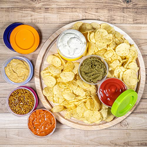ARNO Food Containers Screw And Seal Lid Twist Tap Storage Organizer Twist Cap 2.0 OZ Set of 6 BPA Free