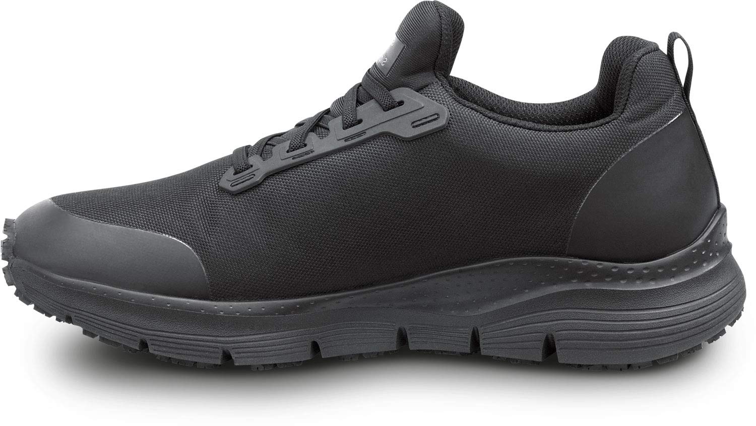 Skechers Work Arch Fit Jake, Men's, Black, Slip On Athletic Style, MaxTrax Slip Resistant, Soft Toe Work Shoe (10.0 M)