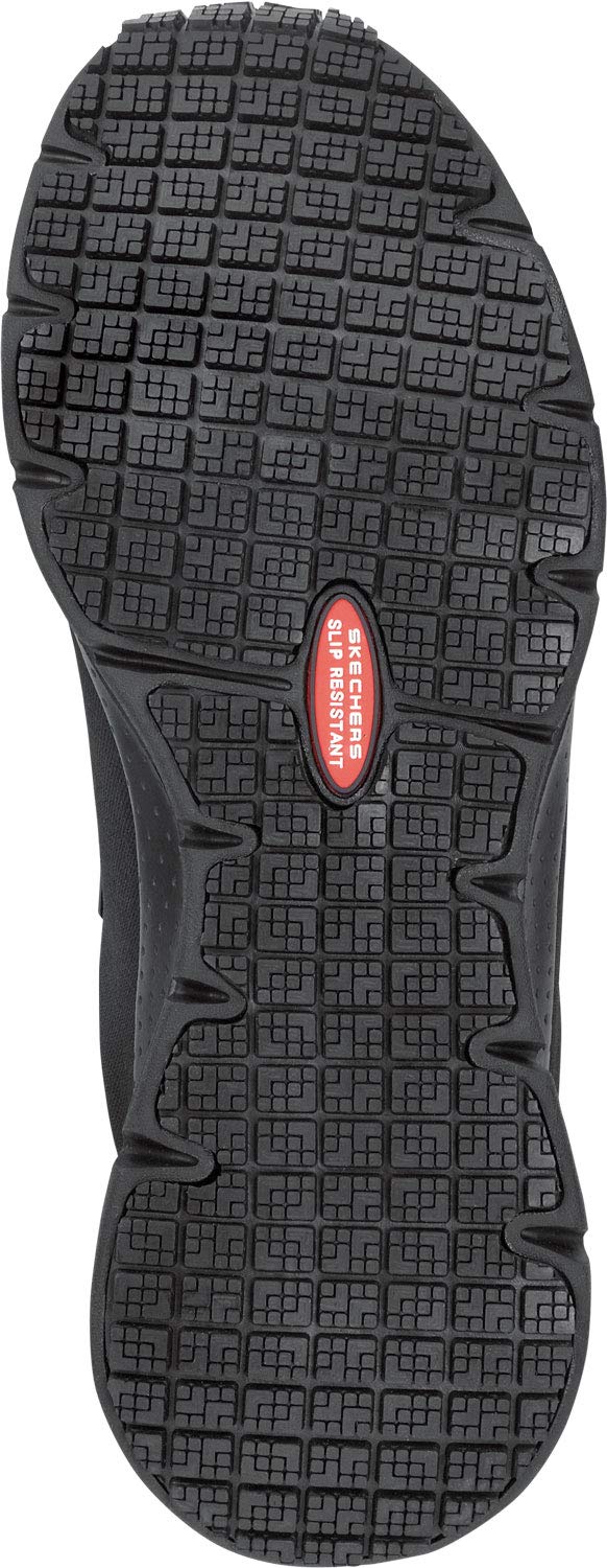 Skechers Work Arch Fit Jake, Men's, Black, Slip On Athletic Style, MaxTrax Slip Resistant, Soft Toe Work Shoe (10.0 M)