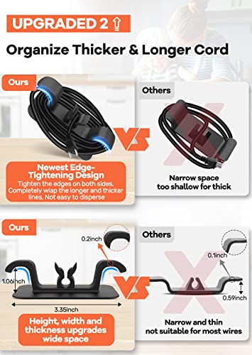 Cord Organizer for Small Kitchen Appliances: 10 Pack Upgraded Cord Wrapper Cord Holder with Reusable Cable Ties, Power Cord Keeper Stick on Mixer, Blender, Coffee Maker, Pressure Cooker and Air Fryer