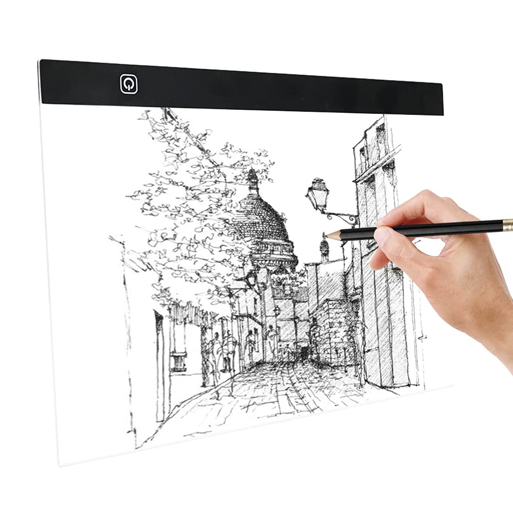 ArtBeek B4 Size LED Light Box 5 Millimeters Ultrathin Light Pad USB Art Tracing Board for Sketch Copy and Handwork 14.56X11 Inch