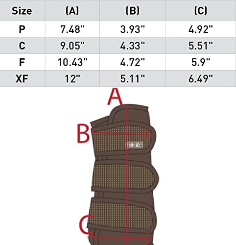 HORZE Protection Boots with Glitter - Brown - Warmblood