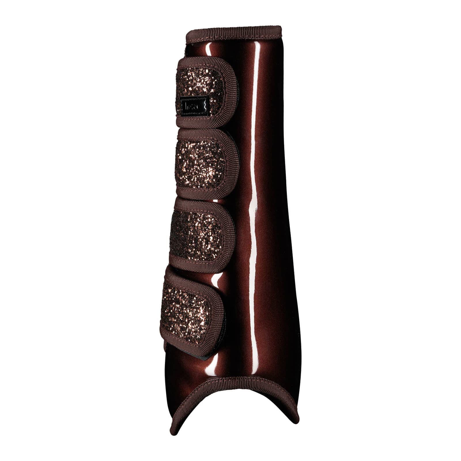 HORZE Protection Boots with Glitter - Brown - Warmblood