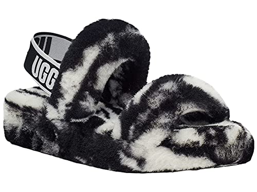 UGG Women's OH Yeah Marble Slipper, Black, 9