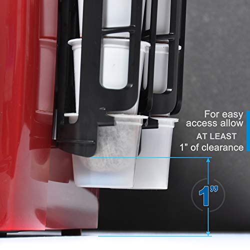 STORAGENIE Coffee Pod Holder for Keurig K-cup, Side Mount K Cup Storage, Perfect for Small Counters (2 Pack/For 10 K Cups, Black)