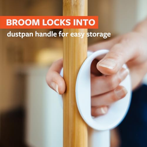 Full Circle Tag Team Easy-Empty Broom and Dustpan Sweep Set