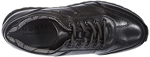 bugatti Men's Low-Top Sneakers, Black, 10.5 Wide