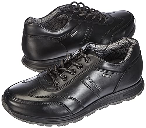 bugatti Men's Low-Top Sneakers, Black, 10.5 Wide