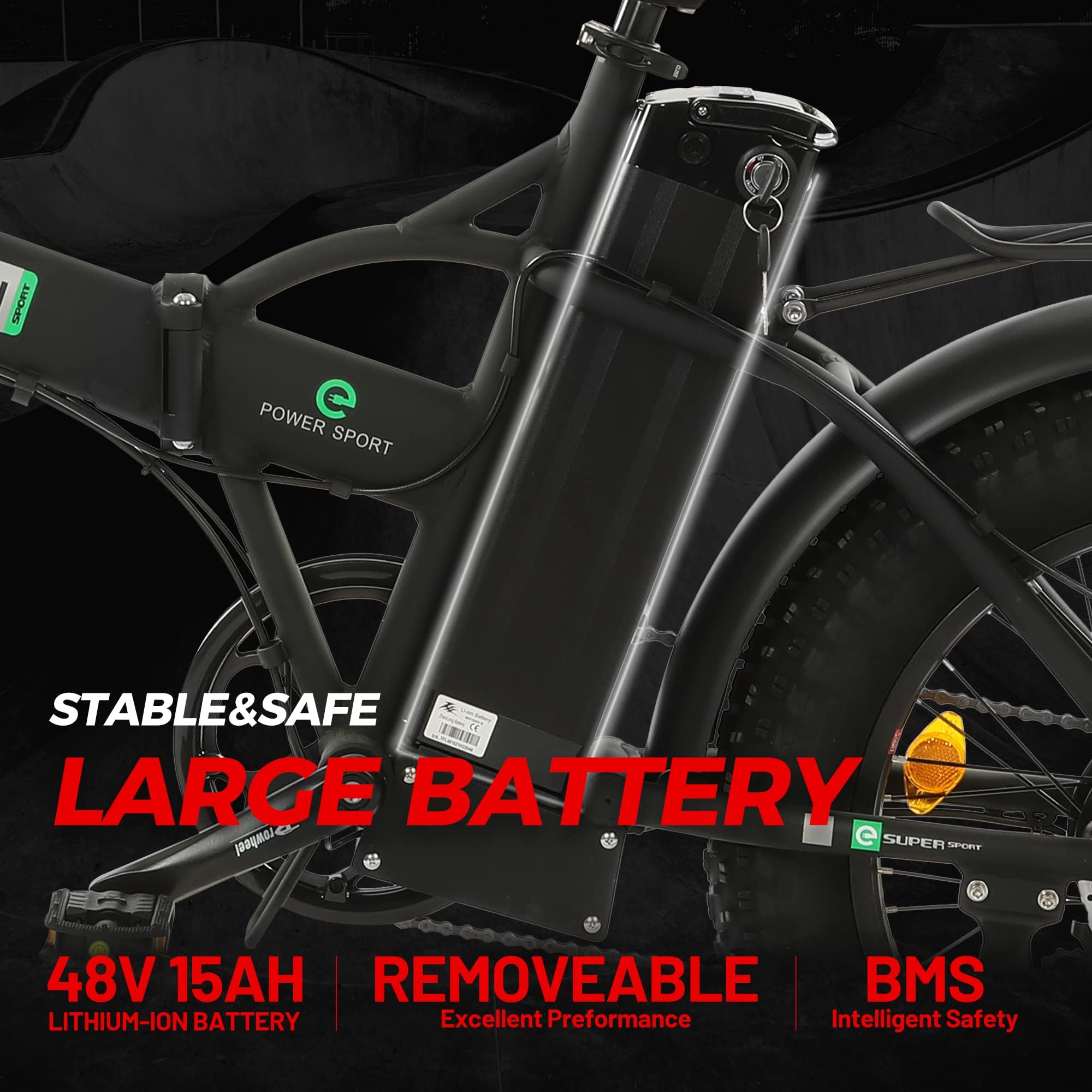 ECOTRIC Advanced 20" Electric Bike for Adults 500W Fat Tire Folding Ebike 48V Electric Bicycle 15AH Removable Battery Suspension Fork Beach Snow Mountain Foldable Bike - 90% Pre-Assembled