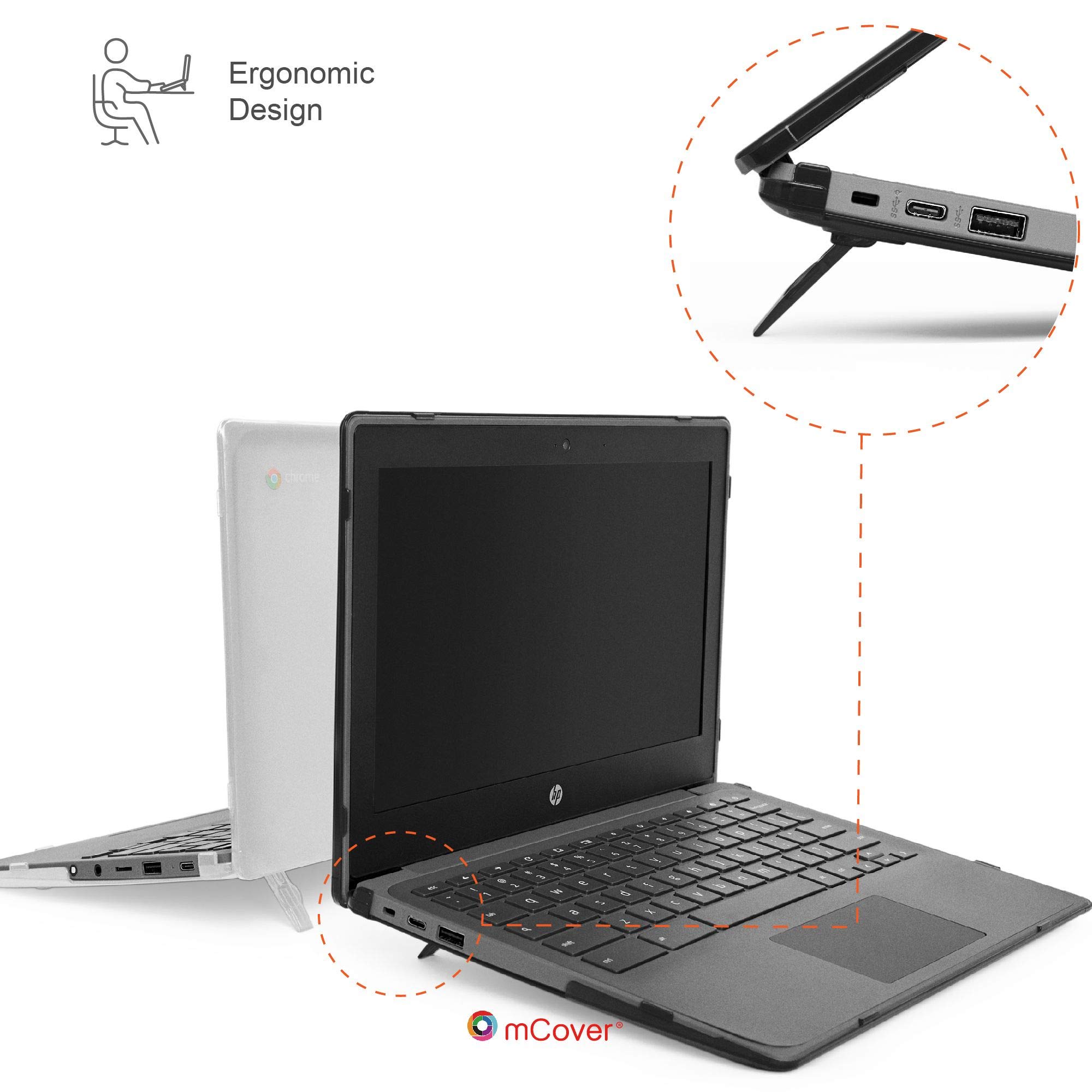 mCover Case Compatible for 2020~2022 11.6" HP Chromebook 11a-NAxxxx Series laptops ONLY (NOT Fitting Any Other HP Models) - Black