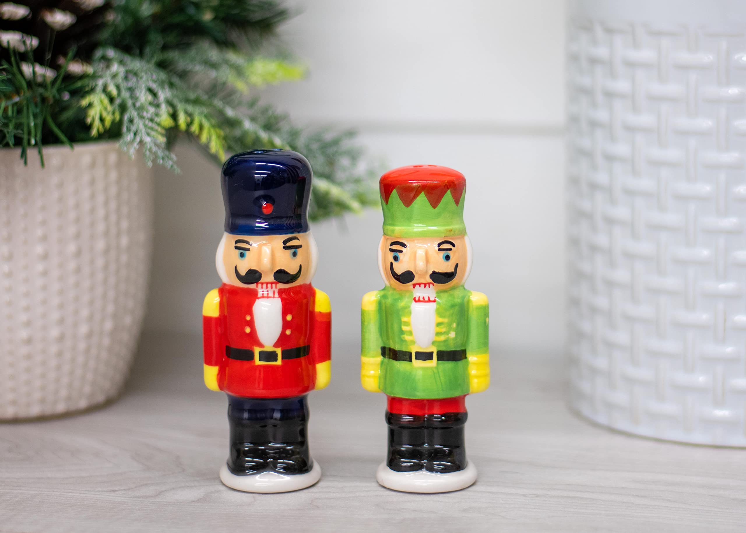Transpac Nutcracker Soldiers Holiday Salt and Pepper Shaker Set