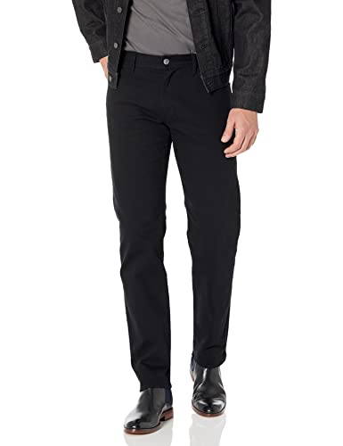 A | X ARMANI EXCHANGE Men's 5 Pocket Twill Straight, Black Stretch Bull Denim, 34