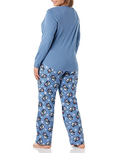Amazon Essentials Disney | Marvel | Star Wars Women's Flannel Pajama Sleep Sets, Nightmare Santa Jack - Womens, X-Large