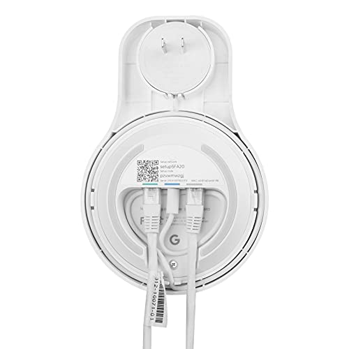 Koroao Outlet Wall Mount Holder for Google WiFi [2020 Model] - No Tools Required and No Cord Clutter Easy Moved Holder Bracket Compatible with for Google Mesh WiFi Route(1-Pack)