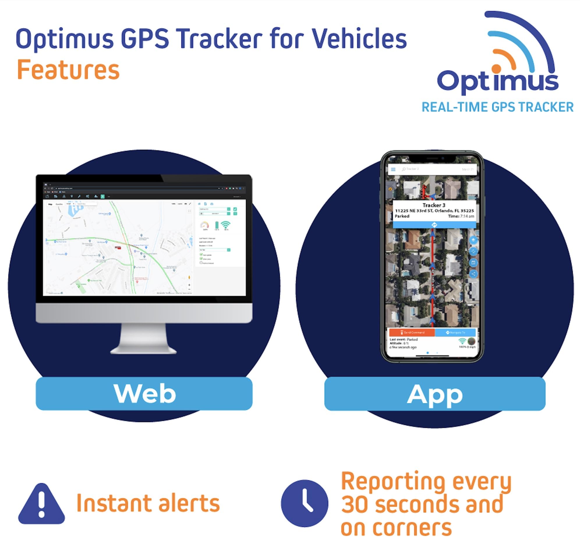 Optimus Wired GPS Tracker for Vehicles - Easy Installation on Car's Battery - Low Cost Subscription Plan Options