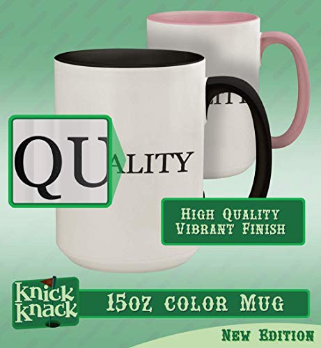 B04Y20D22W288020M04T61C15S28C-US - 15oz Ceramic Colored Handle and Inside Coffee Mug Cup, Pink