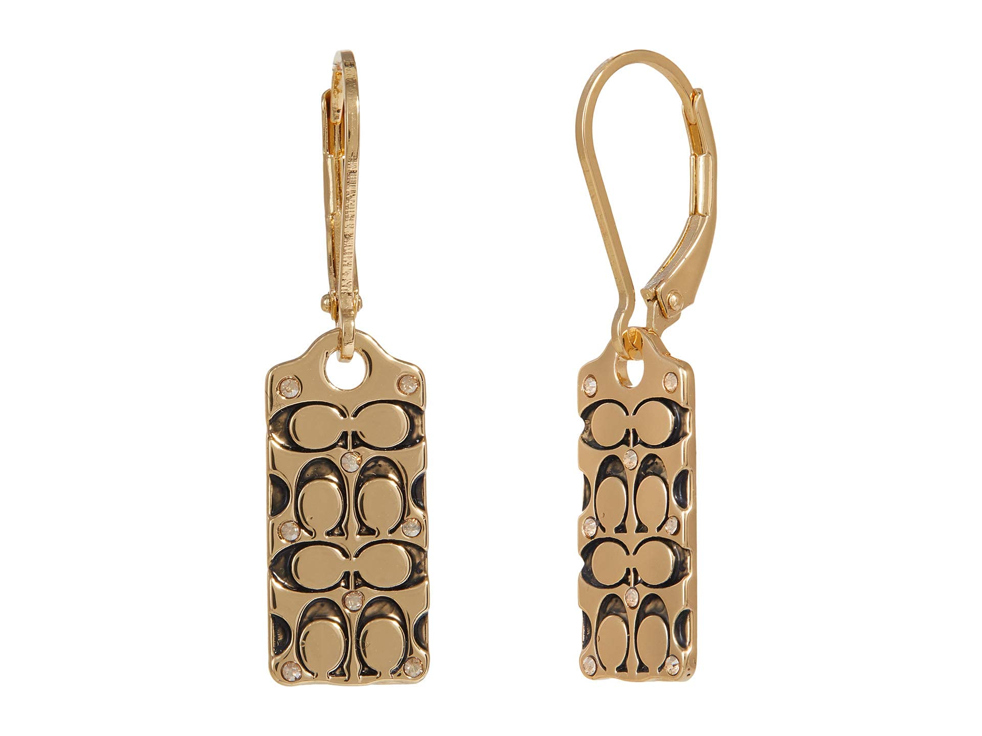 Coach Women's Signature Quilted Drop Earrings
