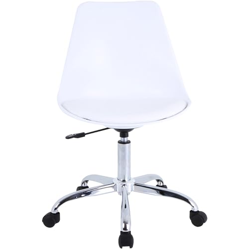 Lorell Plastic Shell Task Chair, White
