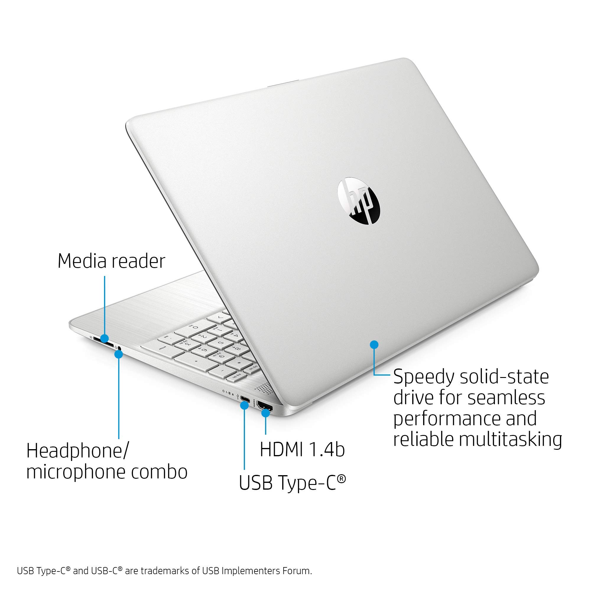 HP LAPTOP 15.6 inchesHD Touch AMD Ryzen 3 3250U 8 256GB SSD 15-ef1020nr (Renewed)