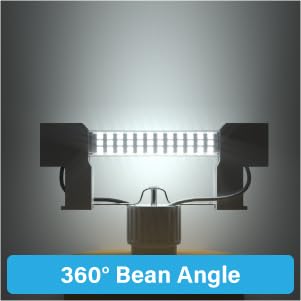 Lustaled R7s LED Bulb 118mm 10W 1300LM Day Light 6000K 110-130V J118 J Type Linear Double Ended 100W Halogen Equivalent for Floodlight Landscape (2 Pack Not Dimmable)