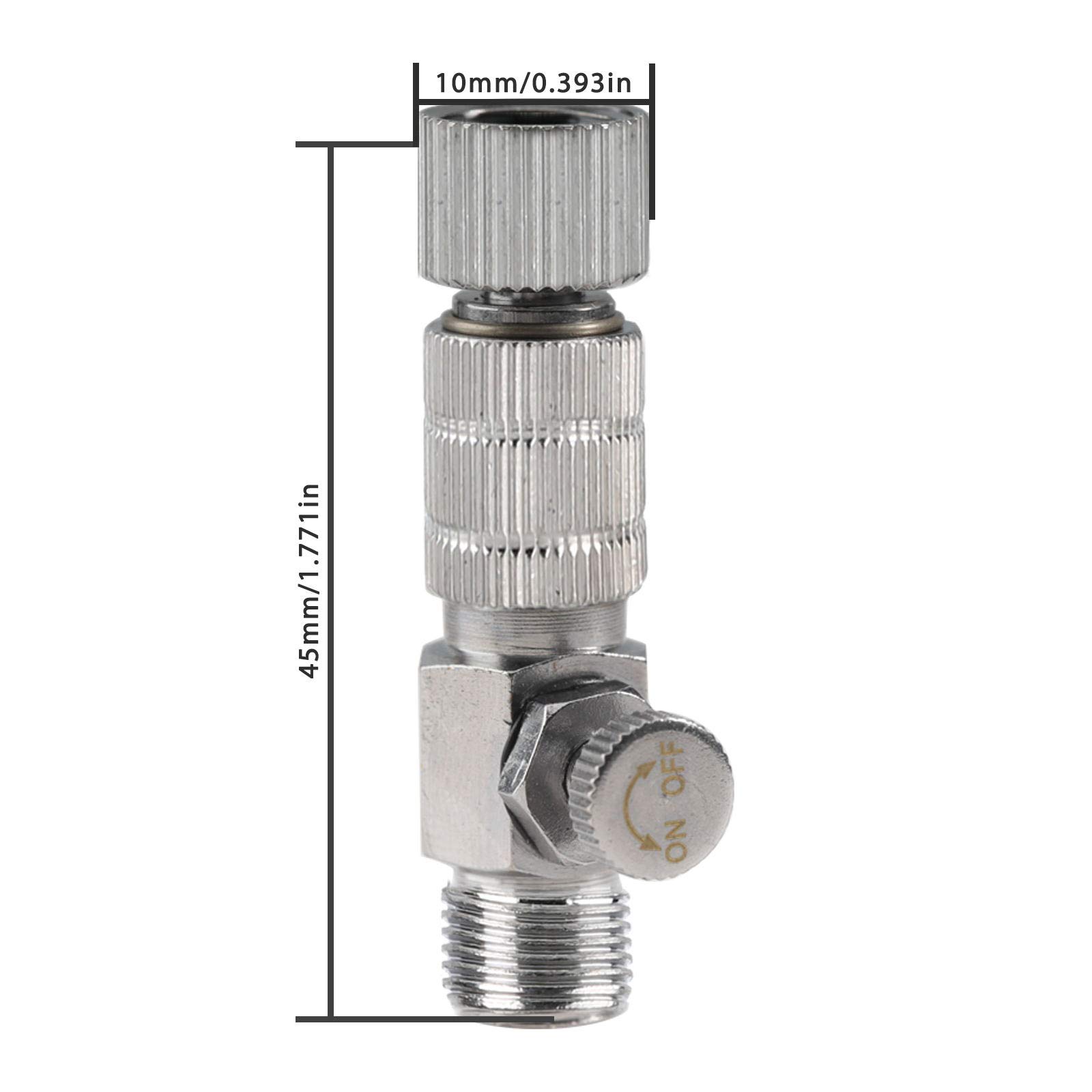 SAGUD Airbrush Quick Release Disconnect Coupler Adapter Kit with Adjustment Valve, Extra 4 Female Fitting & Extra 5 O-Ring Kit, 1/8 Male -1/8 Female Hose Connections