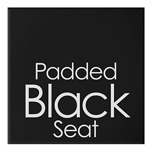 24-Inch Counter Height Bar Stool – Backless Folding Chair with 300lb Capacity for Kitchen, Recreation Room, or Game Room by Trademark Home (Black) Set of 1