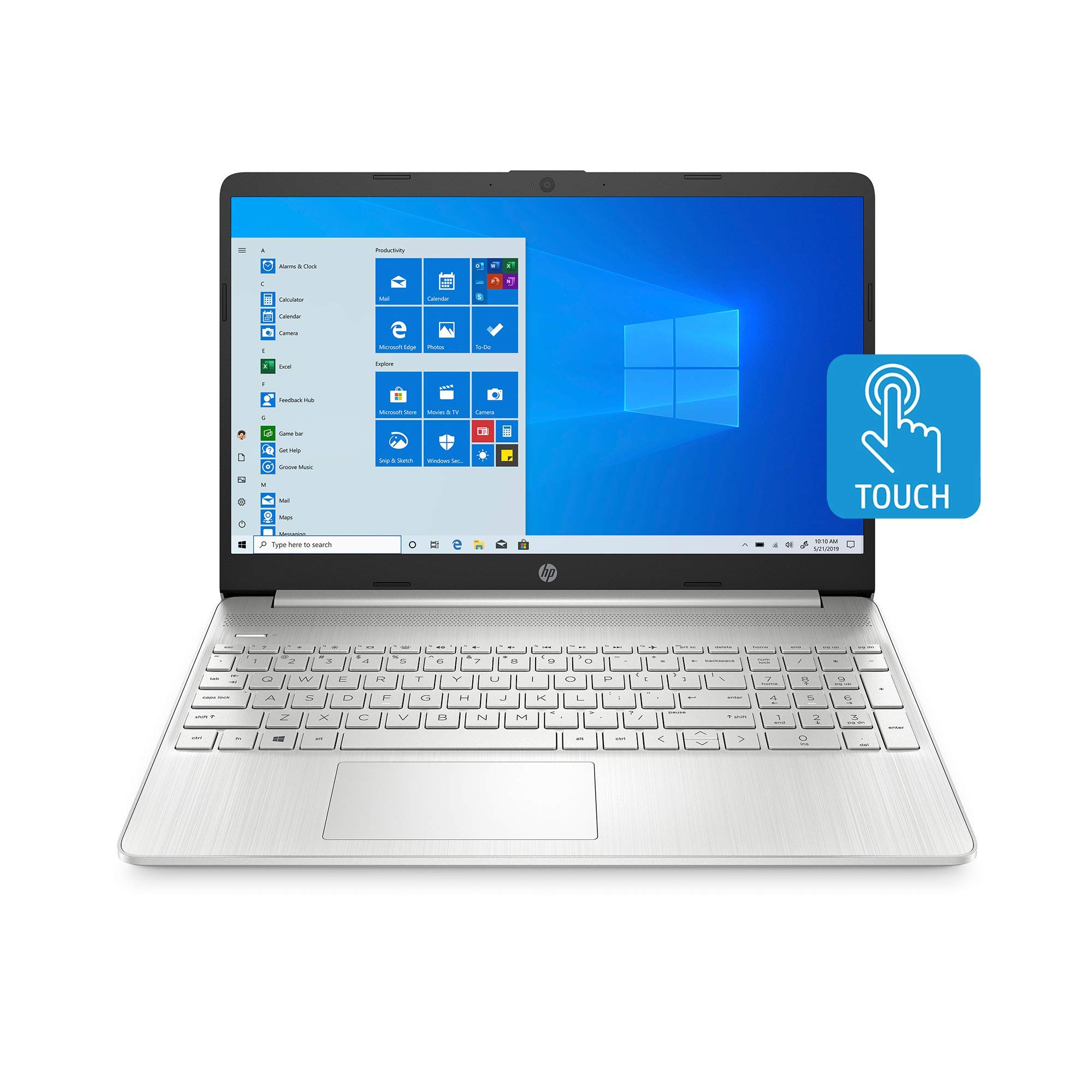 HP LAPTOP 15.6 inchesHD Touch AMD Ryzen 3 3250U 8 256GB SSD 15-ef1020nr (Renewed)