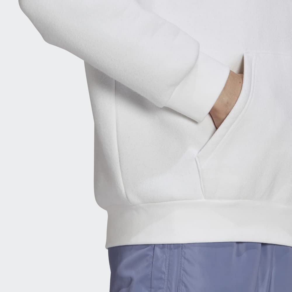 adidas Originals Men's Adicolor Essentials Trefoil Hoodie, White, XX-Large