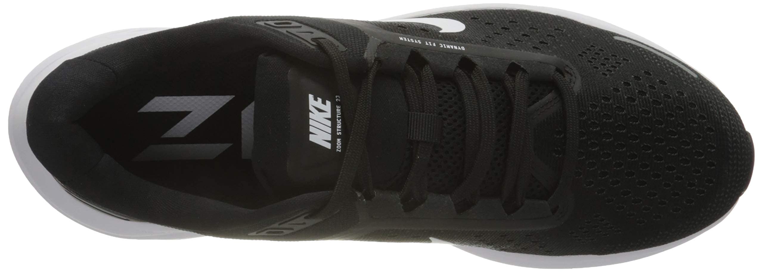 NIKE Men's Air Zoom Structure 23 Trail Running Shoe, Black White Anthracite, 9