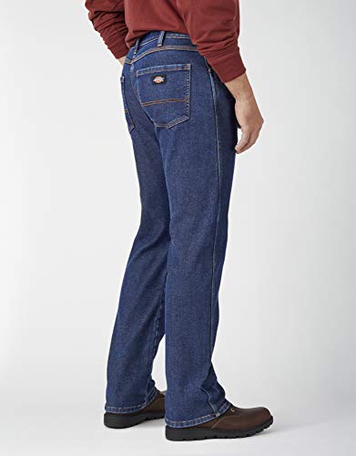 Dickies Men's Warming Temp-IQ Denim 5-Pocket Jean, Stonewashed Indigo, 34W x 30L