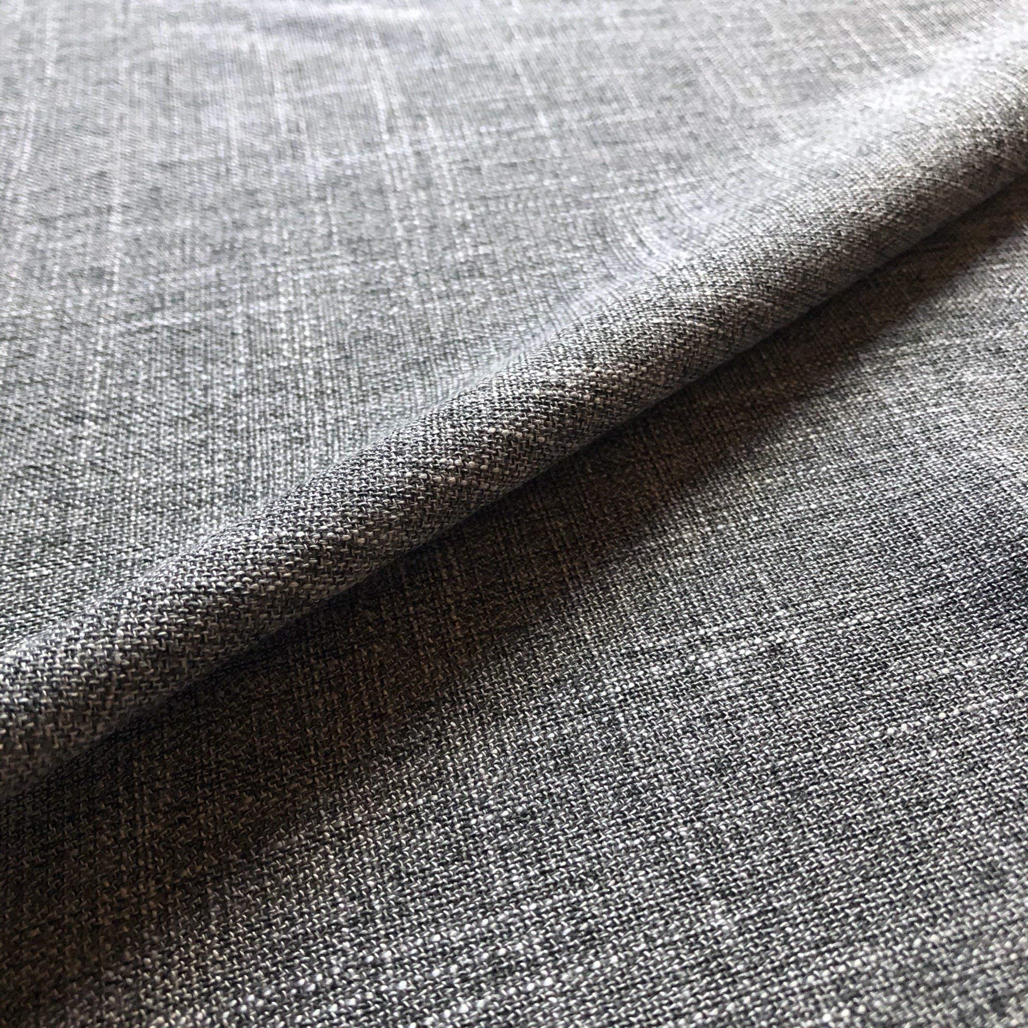 Gray Menswear Light Semi-Sheer Linen Upholstery Fabric 54" by The Yard