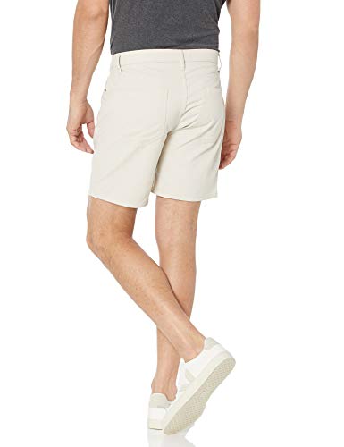 Amazon Essentials Men's Slim-Fit 7" Inseam Stretch 5-Pocket Short, Stone, 36