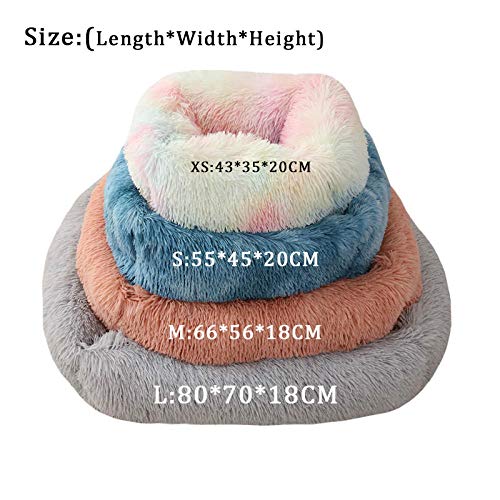 YITON Pet Bed S Size Plush Square Pet Beds For Cats Dogs Super Soft Winter Warm Sleeping Mats For Dogs Cats 1Pcs Light Gray