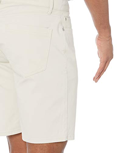 Amazon Essentials Men's Slim-Fit 9" Inseam Stretch 5-Pocket Short, Stone, 34