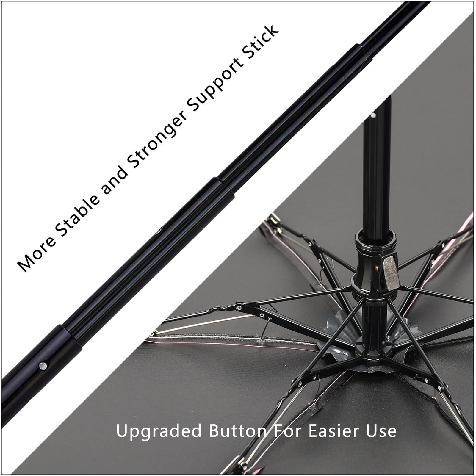 GAOYAING Travel Umbrella Mini Umbrellas for Rain Sun&Rain Lightweight Small UV Sun Umbrella Compact Suit for Pocket with Case