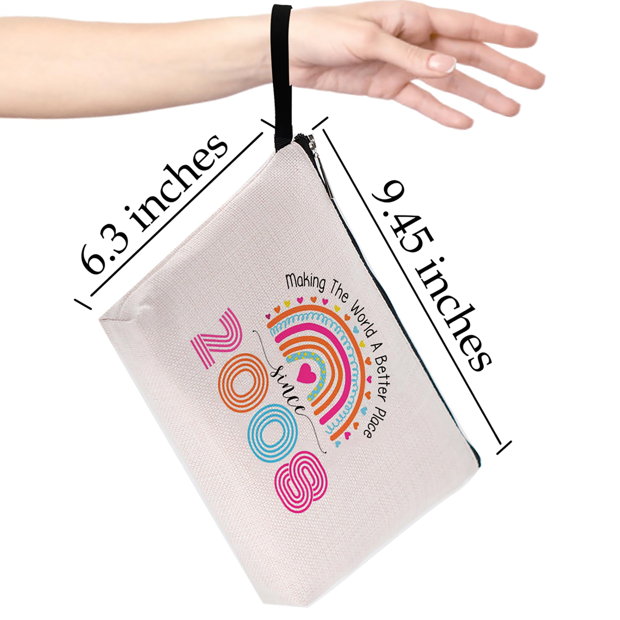 Hanamiya Na 17th Birthday Gifts for Girls - Making The World A Better Place Since 2008, Sweet 17 Gifts For Her, Teens, Friend, Sister, Daughter, Niece, Granddaughter- Makeup Bag