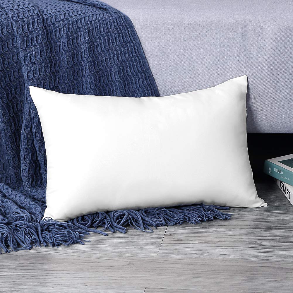 Artscope Premium Lumbar Throw Pillow Insert Rectangle Form Cushion Stuffer for Couch, Sofa, Bed - Indoor Decorative Pillows Inserts 12x20 Inch