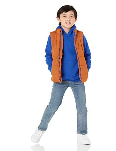 Amazon Essentials Boys' Fleece Pullover Hoodie Sweatshirts, Light Brown, Medium