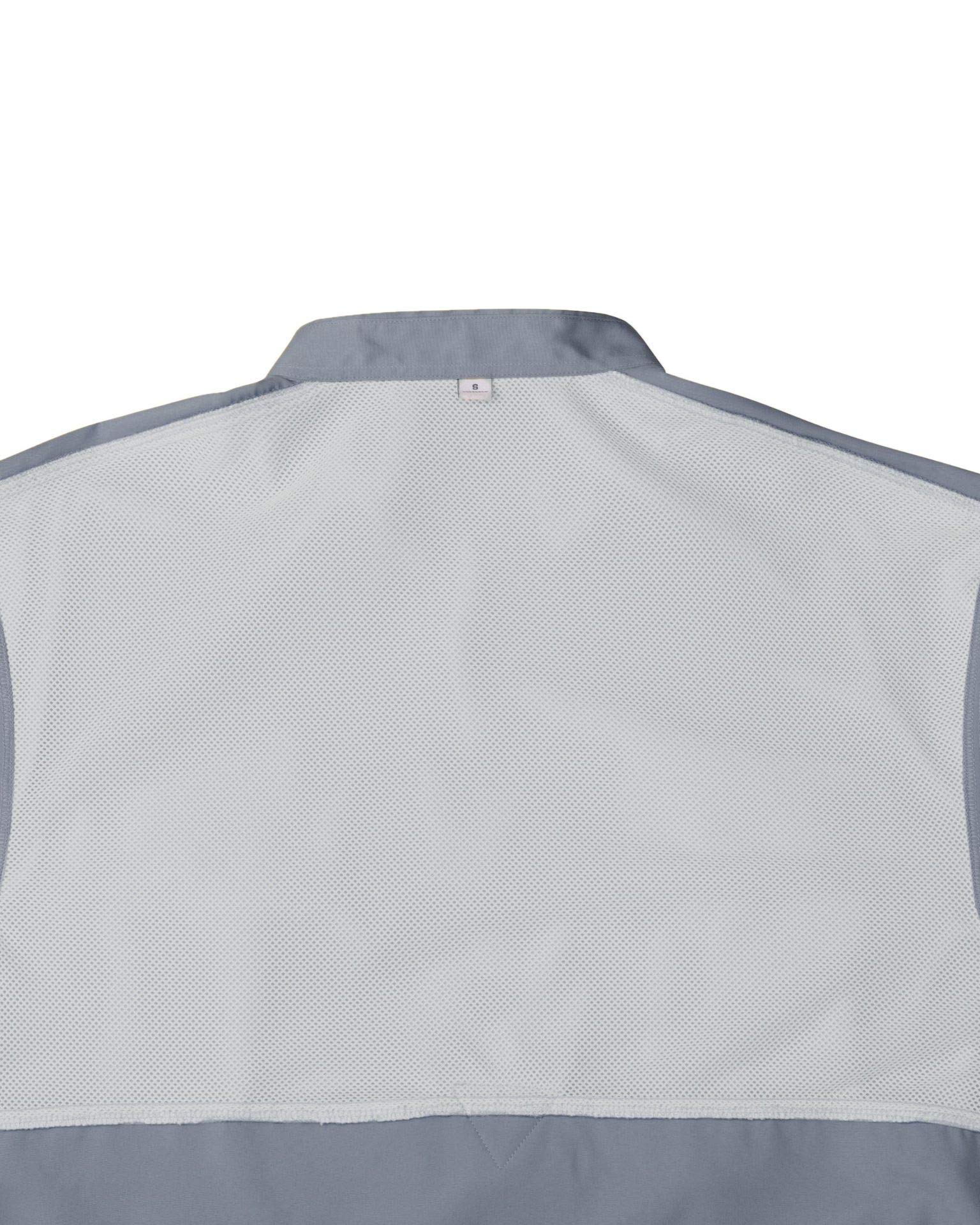Alimens & Gentle Short Sleeve Fishing Shirt Wicking Fabric Sun Protection Casual Button Down Shirts Grey