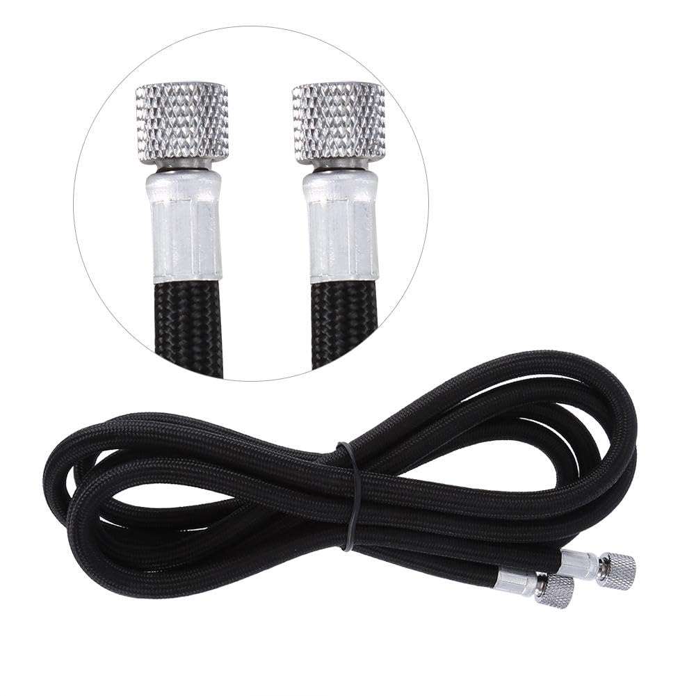 Shexton EVA Braided Airbrush Hose, 5.9ft, 1/8"-1/4" Adapters, BSP Fittings for Air Compressor Connection