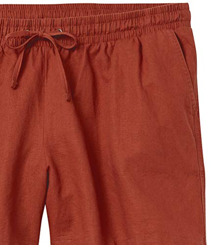 Amazon Essentials Women's 5" Inseam Drawstring Linen Blend Short (Available in Plus Size), Terracotta, 2X