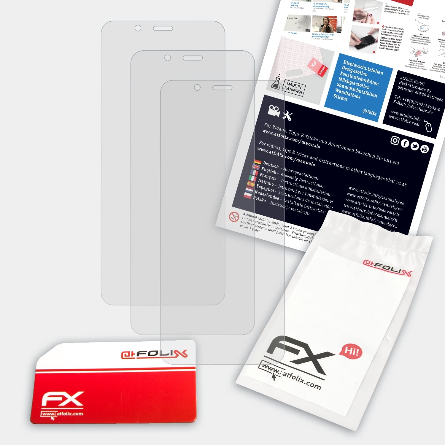 atFoliX Screen Protector compatible with Emporia Smart.4 Screen Protection Film, anti-reflective and shock-absorbing FX Protector Film (3X)