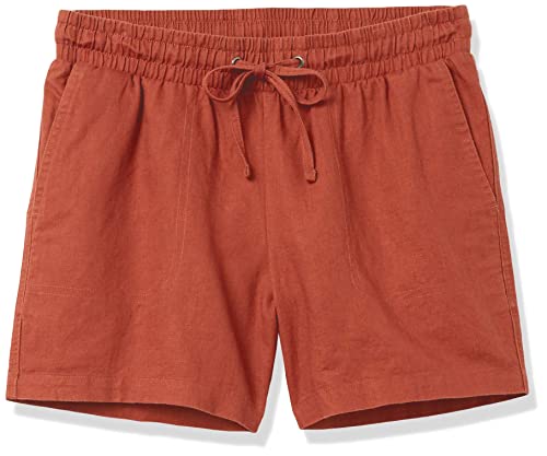 Amazon Essentials Women's 5" Inseam Drawstring Linen Blend Short (Available in Plus Size), Terracotta, 2X