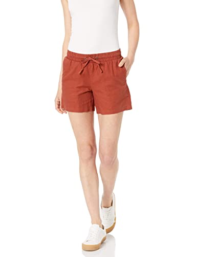 Amazon Essentials Women's 5" Inseam Drawstring Linen Blend Short (Available in Plus Size), Terracotta, 2X