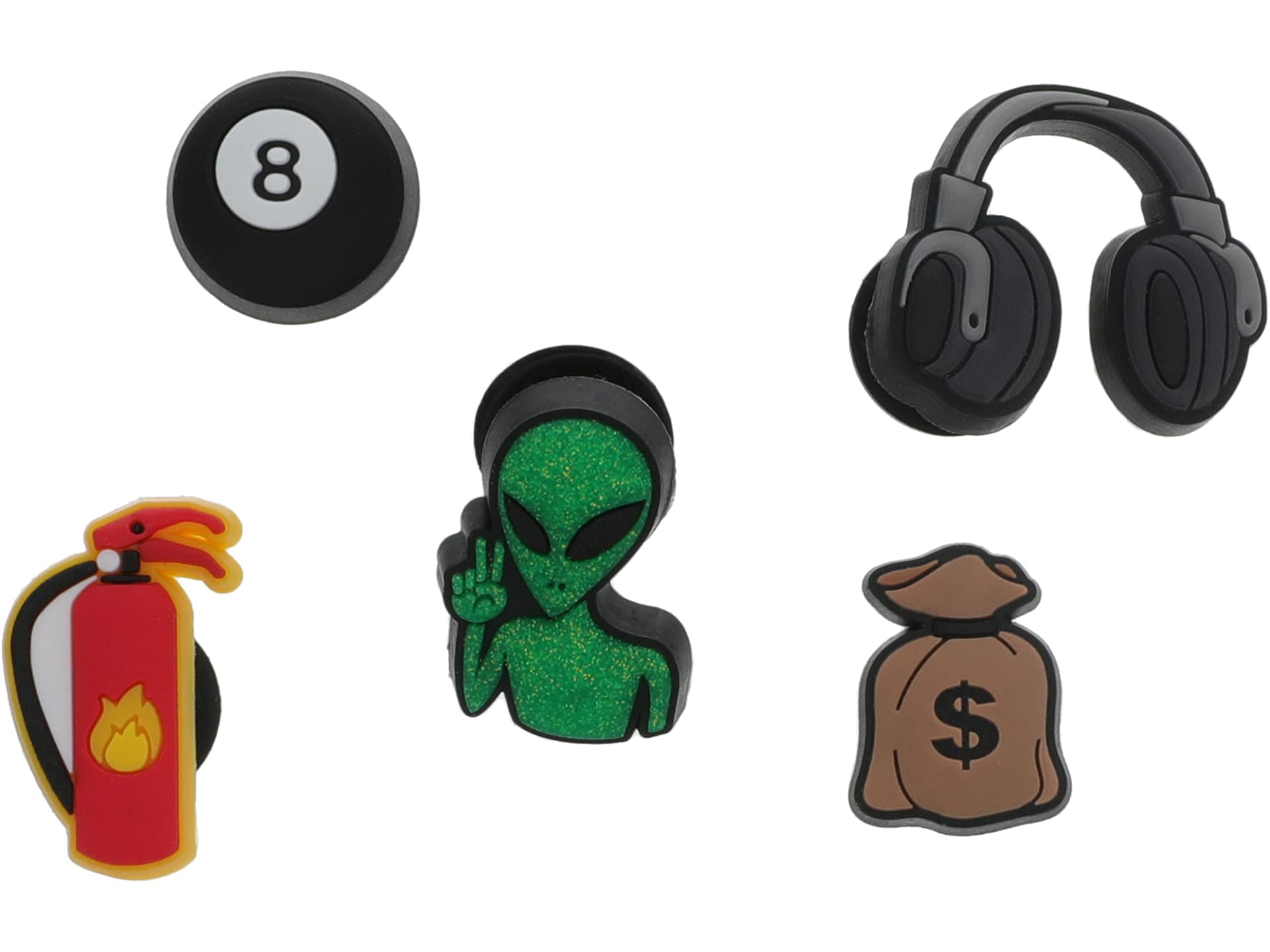 Crocs Jibbitz 5-Pack Alien Shoe Charms | Jibbitz for Crocs, Teen Bro, Small
