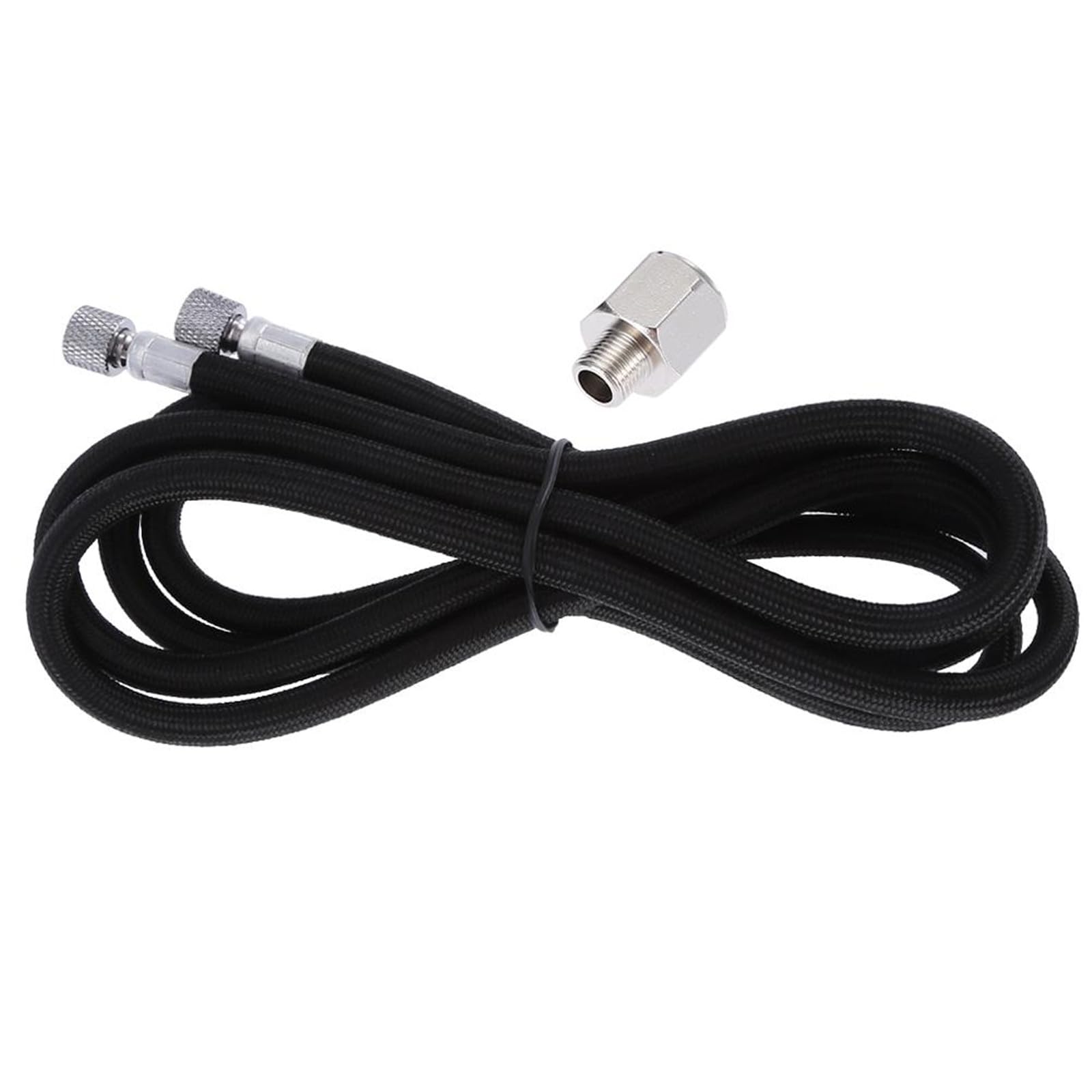 Shexton EVA Braided Airbrush Hose, 5.9ft, 1/8"-1/4" Adapters, BSP Fittings for Air Compressor Connection