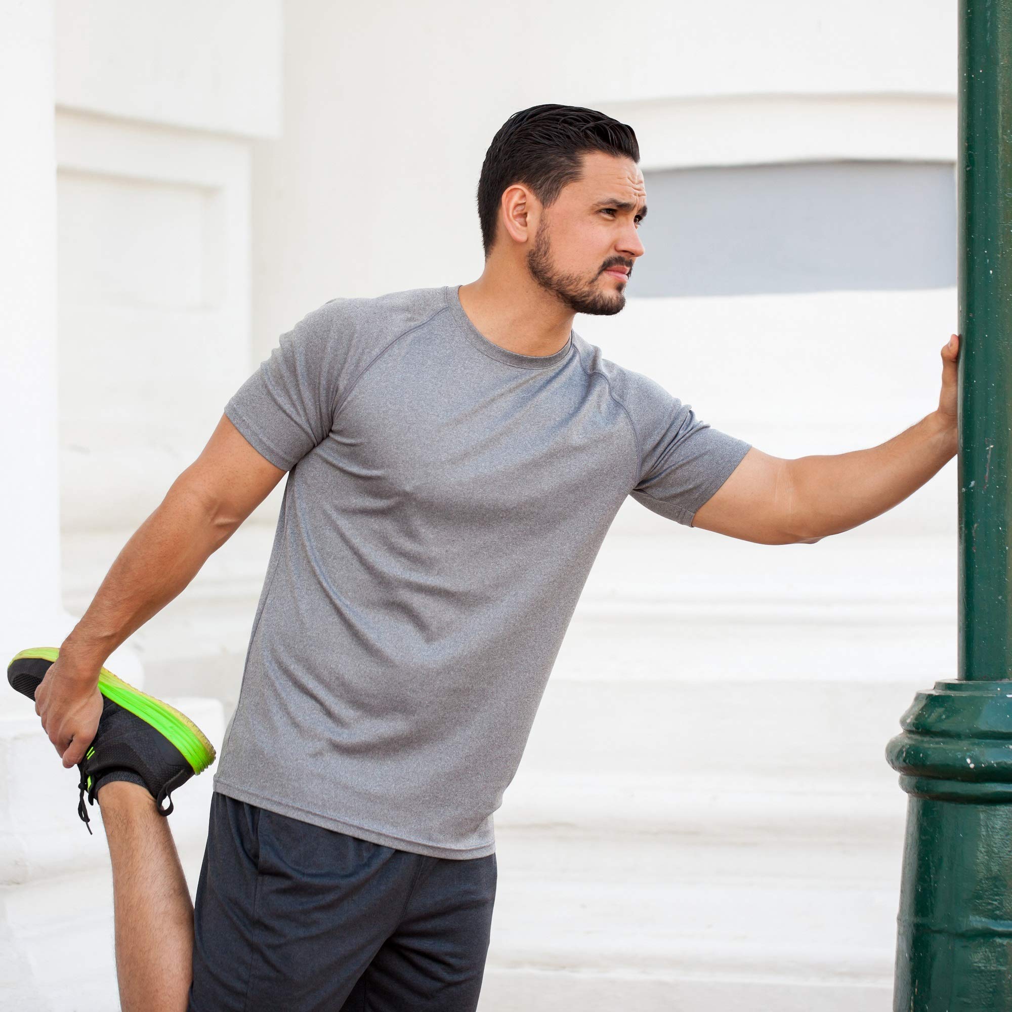 BALENNZ Workout Shirts for Men, Moisture Wicking Quick Dry Active Athletic Men's Gym Performance T Shirts Medium